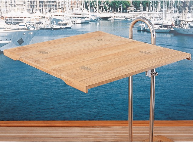 Teak kuiptafel - inklapbaar - massief teak - 64 x 70/ 35 cm George Kniest