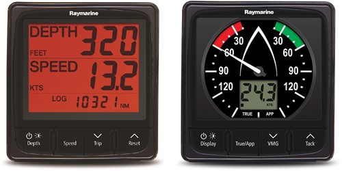 Raymarine i50 & i60 Wind, Snelheid, Diepte pakket - Tridata 2 displays ...