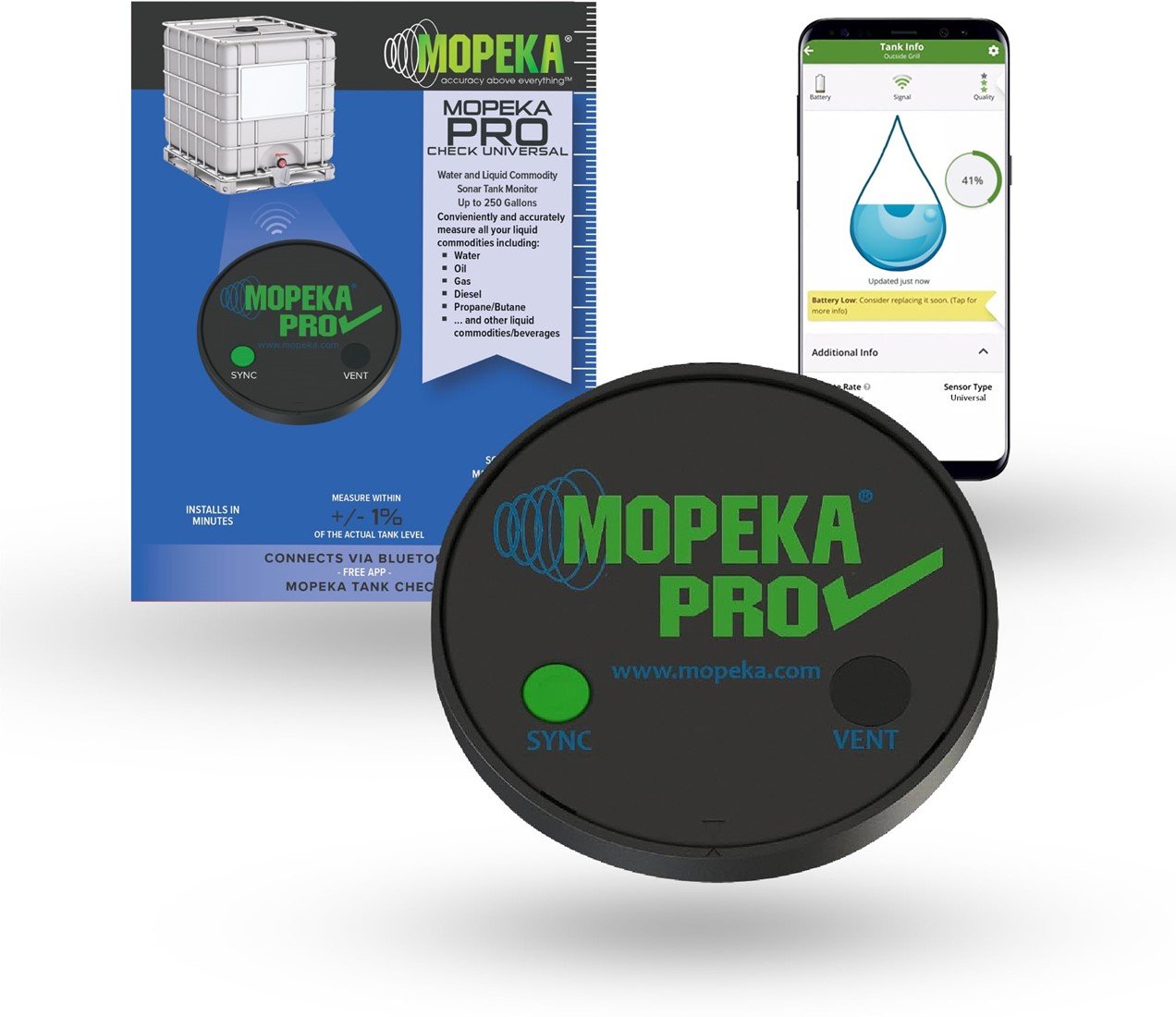 Mopeka PRO Universal Bluetooth gas/vloeistof level sensor - Stalen ...