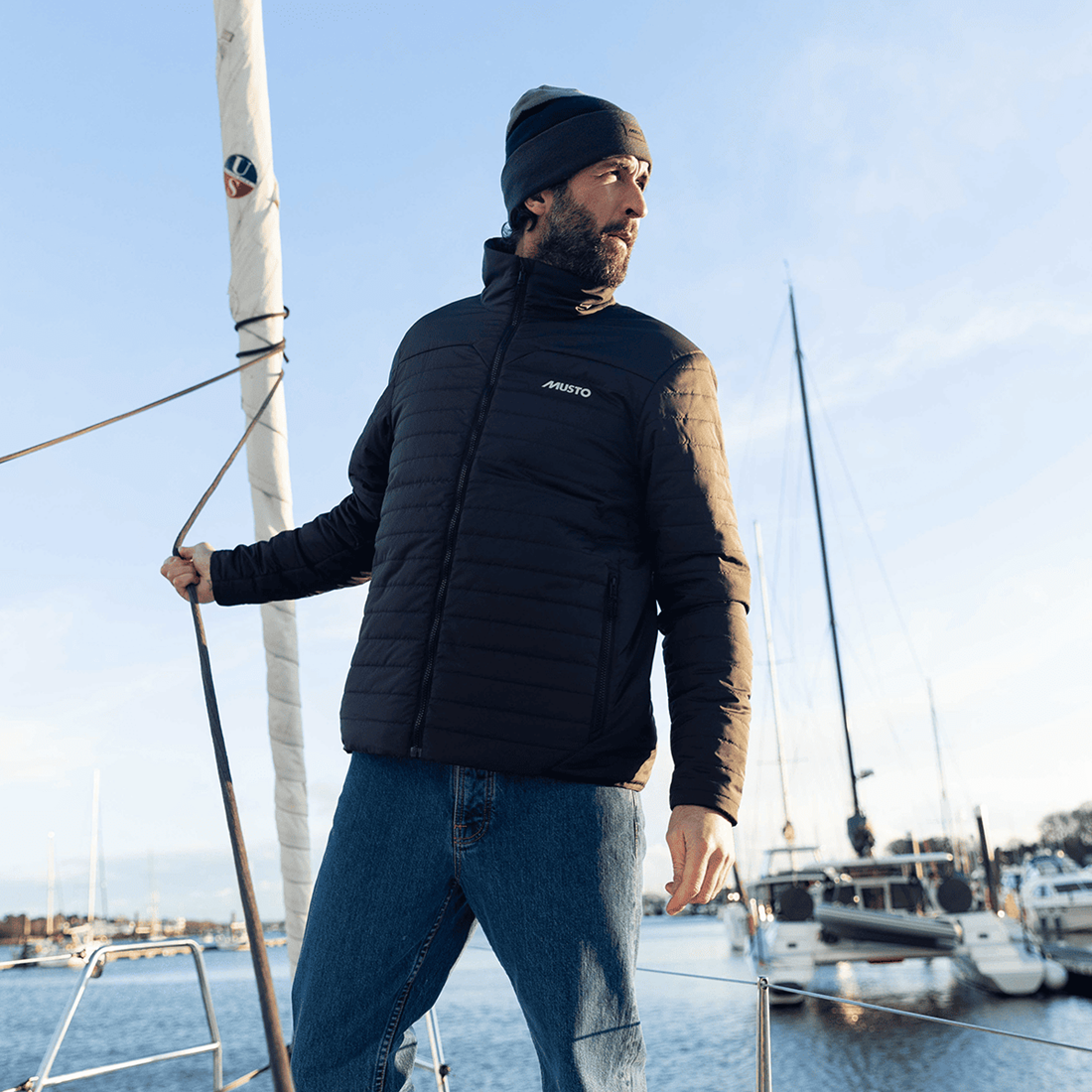 Musto 82584 Heren Solent Primaloft Insulator Jacket Carbon L George Kniest