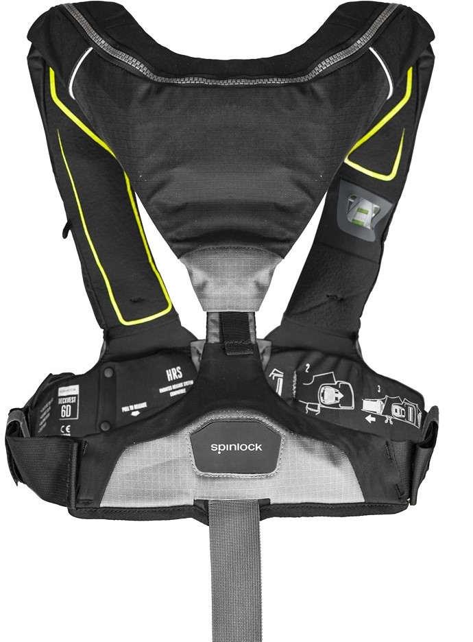 Spinlock deckvest 6D Reddingsvest - 170N - citrus geel - noodverlichting - sprayhood George Kniest
