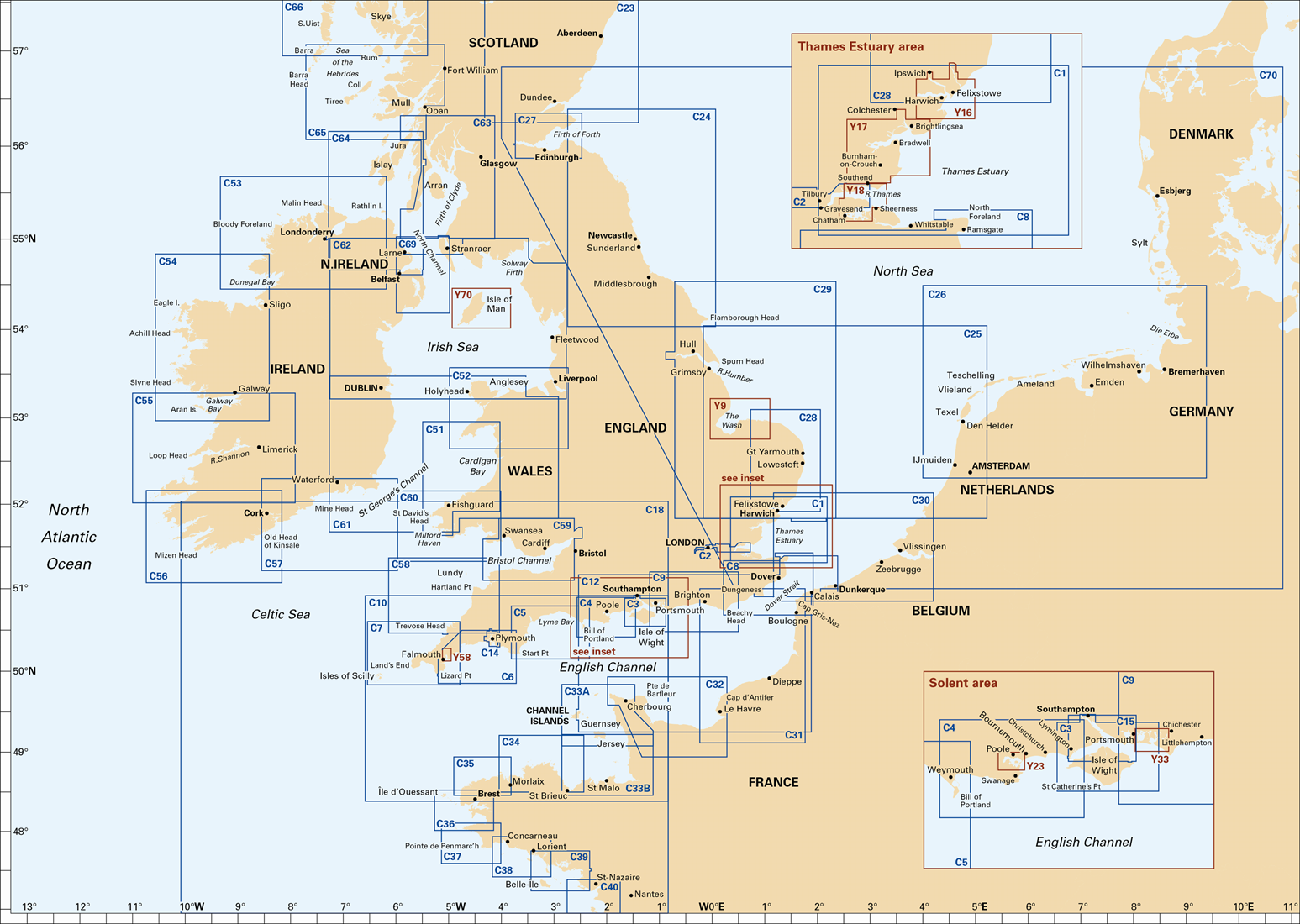 Imray kaart - C23 Fife Ness to Moray Firth George Kniest