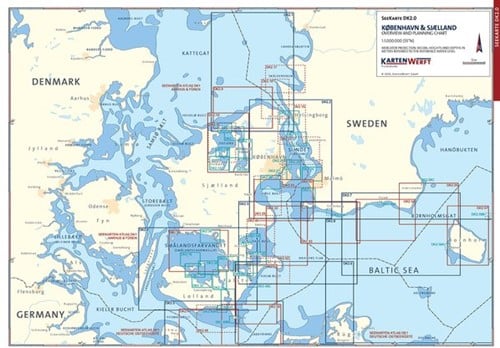 Zeekaart Atlas DK2: Kopenhagen und Seeland George Kniest
