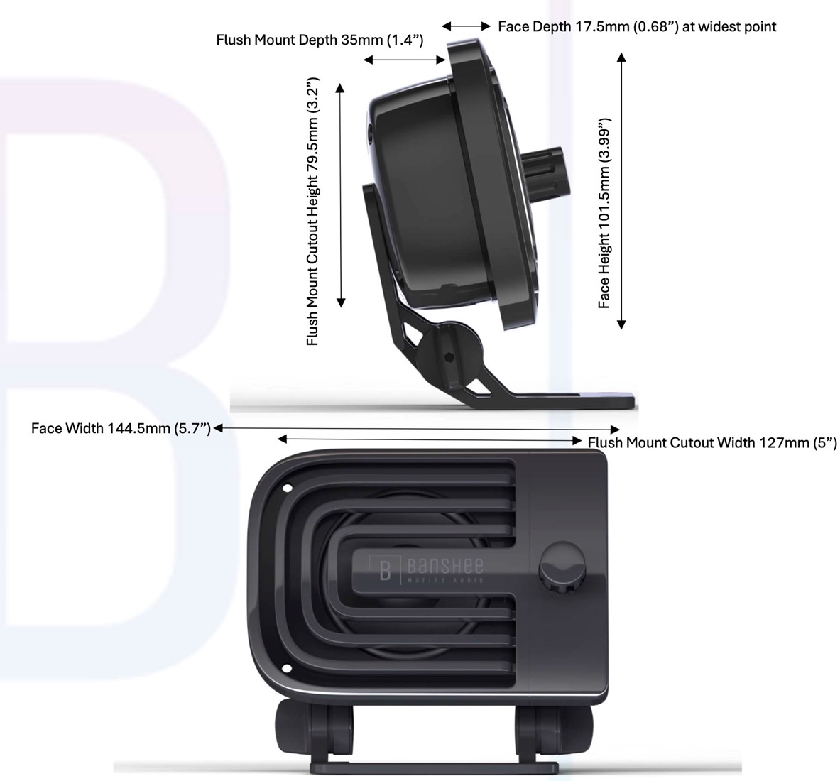 Banshee BAR-VA1 Marifoonspeaker - zwart - actieve speaker - 10W George ...